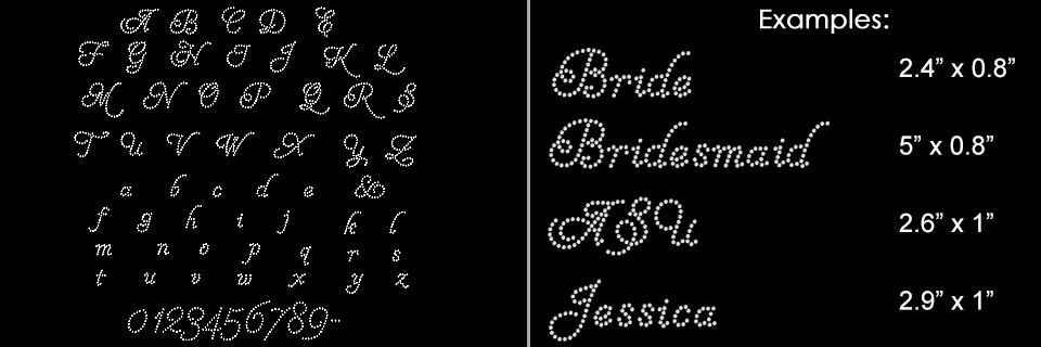 Order Bling Letters, Numbers, Text